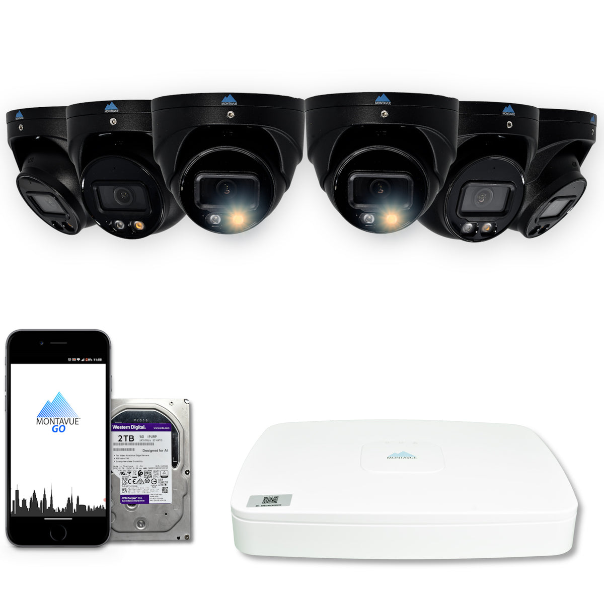 MTT4095 Package | 4MP 2K SMD+ Turret Cameras and 8 Channel NVR with 2T