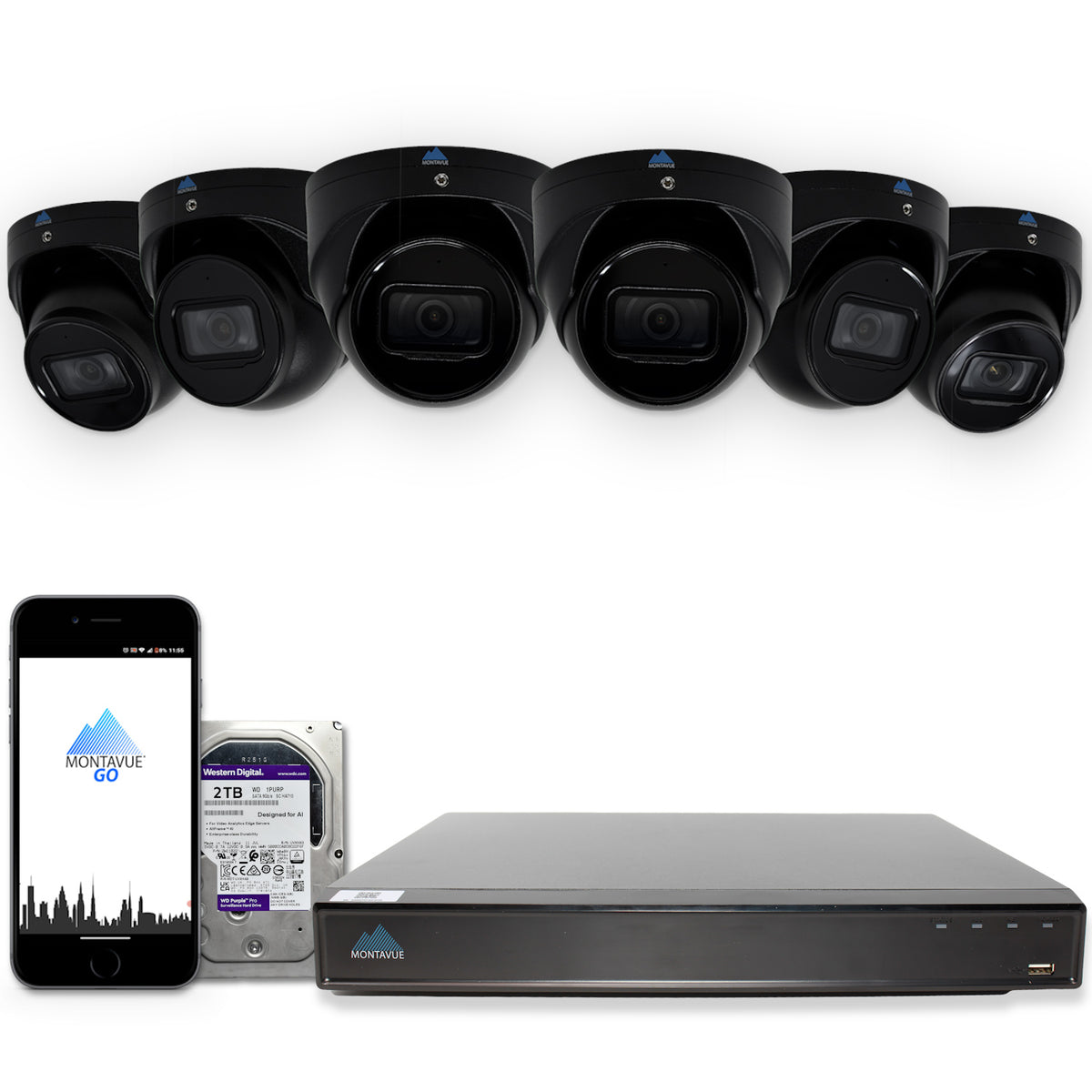 MTT8108-X Package | 8MP 4K SMD 4.0 Turret Cameras and 8 Channel NVR wi